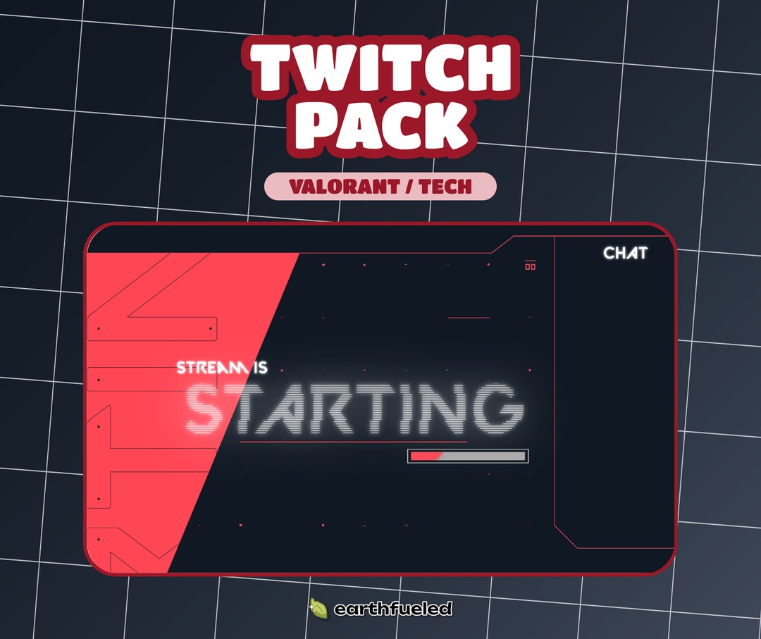 Valorant FULL STREAM PACKAGE customizable Cute Minimal Tech Theme ...