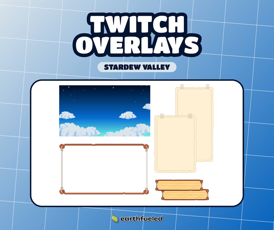 Animated Stardew Valley Twitch/kick Stream Overlays and Scenes Stream ...