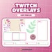 Cute Animated Lofi Pink DS Twitch/kick Stream Overlays and Scenes ...