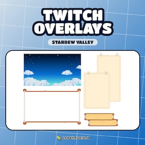 Stardew Valley FULL STREAM PACKAGE (customizable) | Cute Wood, Cloudy ...
