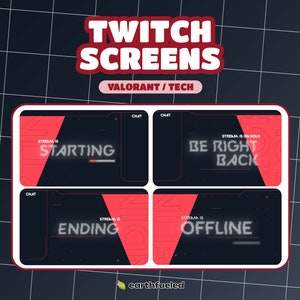 Valorant FULL STREAM PACKAGE (customizable) | Cute Minimal Tech Theme ...