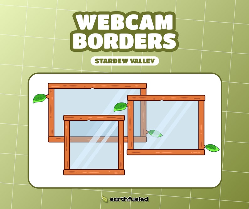 Animated Cute Wooden Plant Stardew Valley Webcam Borders for Twitch ...