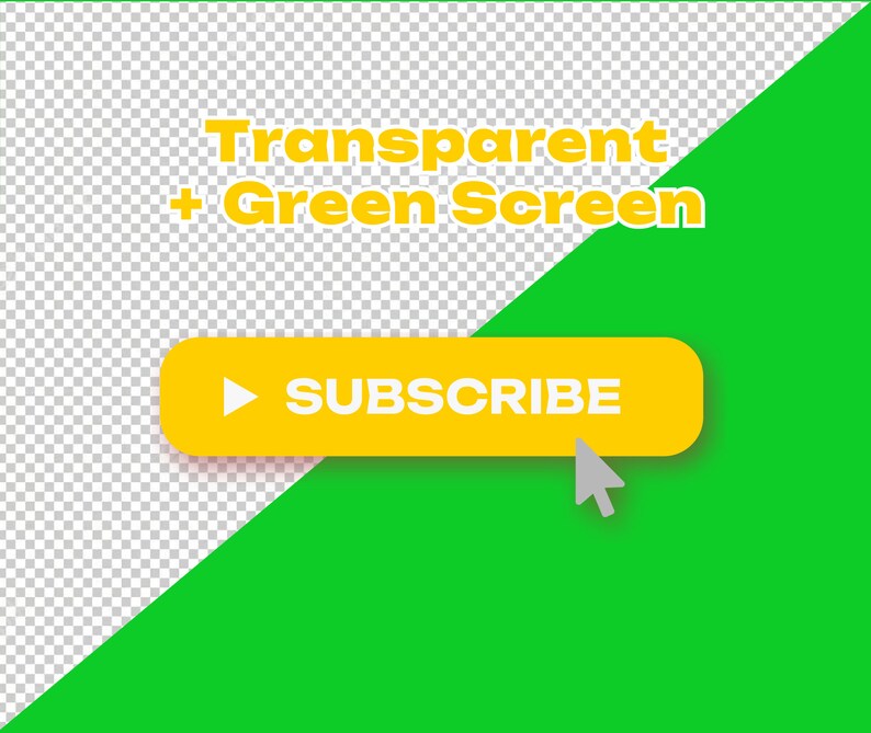 Yellow Youtube Animated Subscribe Button Animation Subscribe - Etsy