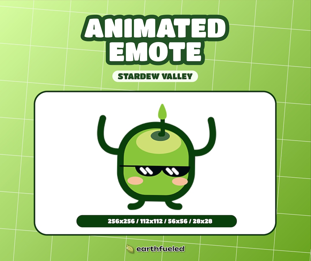 Cute Junimo Animated DANCE EMOTE | Green Stardew Valley Emoji for ...