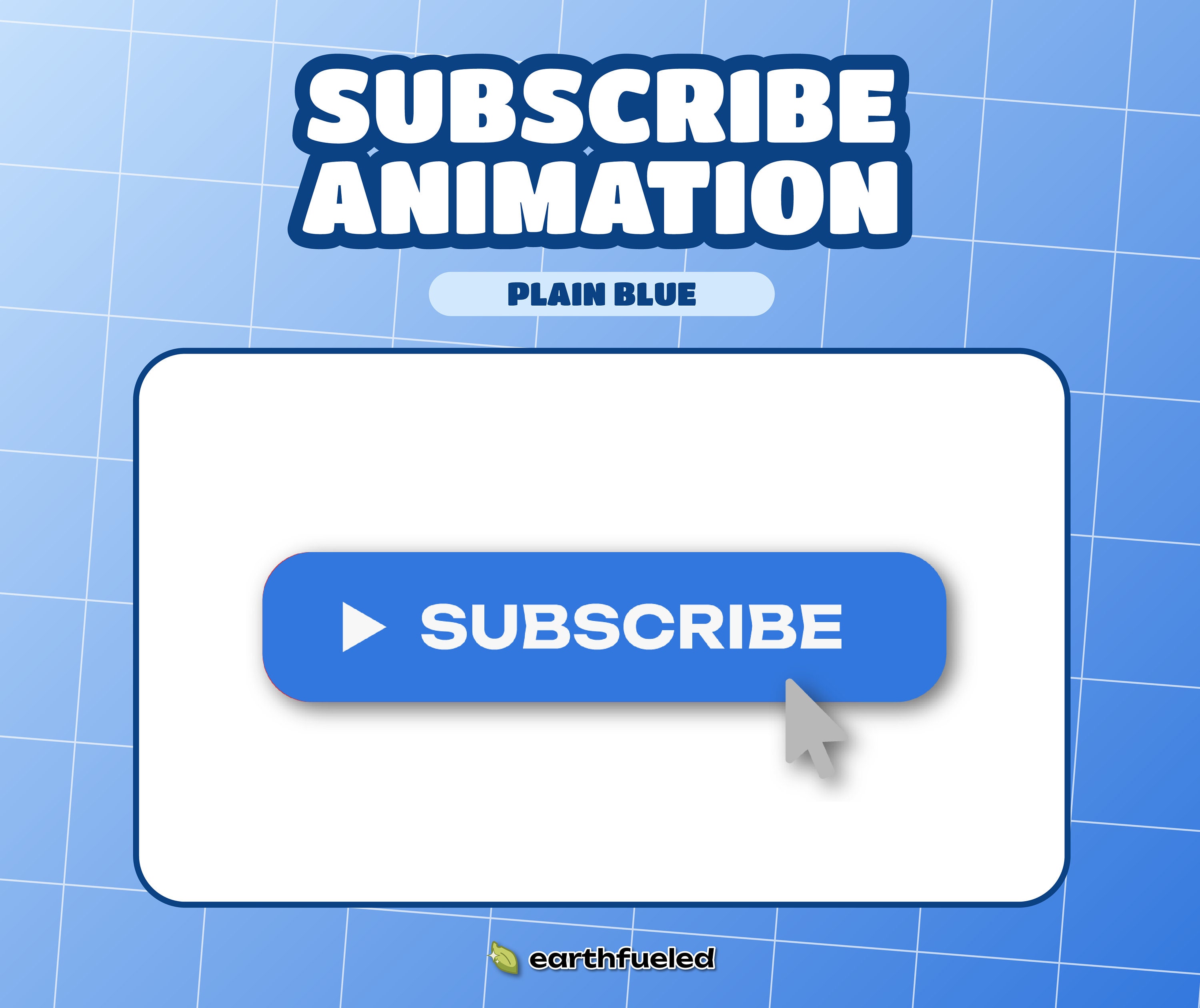 Blue Youtube Animated Subscribe Button Animation | Subscribe Reminder ...