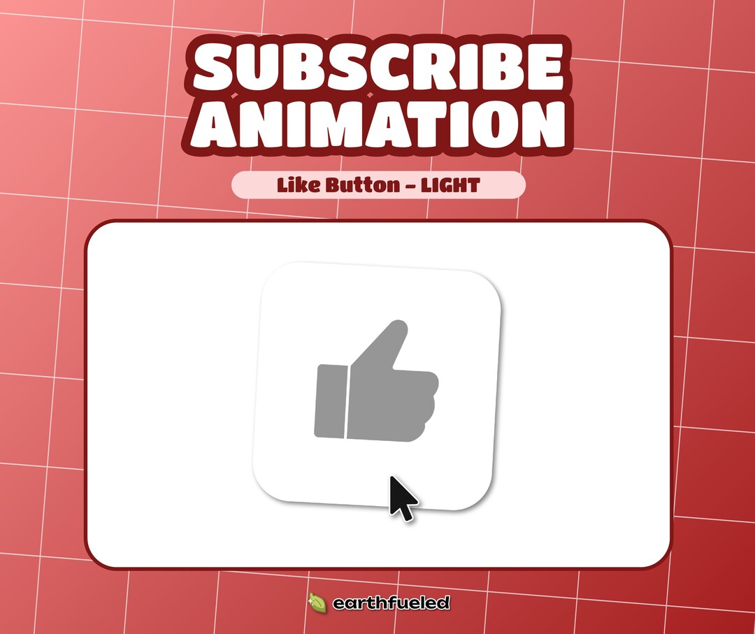 Animated Like Button for Youtube | Lower Third Social Media Overlay in ...