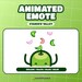 ANIMATED Cute Junimo Hype Emote | Green Stardew Valley Emoji for Twitch ...