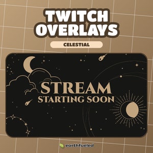 Animated Celestial Starry Sky Twitch/kick Stream Overlays and Scenes ...