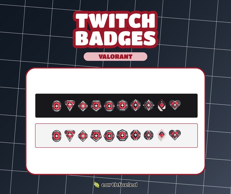10 Valorant Ranked Bit/sub Badges for Streamers Twitch, Youtube ...