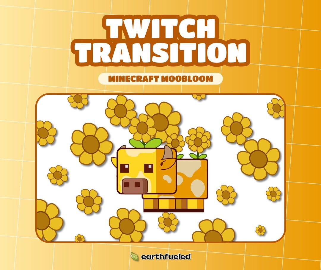 ANIMATED Moobloom Stinger Transition | Cute Yellow Minecraft Flower Cow ...