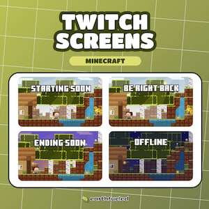 Animated Minecraft Steve Moobloom Twitch/kick Stream Scenes | Stream ...