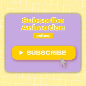 Yellow Youtube Animated Subscribe Button Animation Subscribe - Etsy