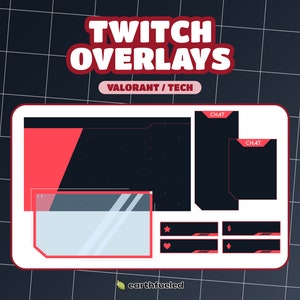 Valorant FULL STREAM PACKAGE (customizable) | Cute Minimal Tech Theme ...