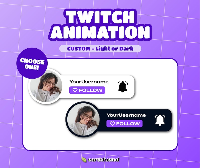 Custom Twitch Channel Follow Animation for Streamers, Vtubers and ...