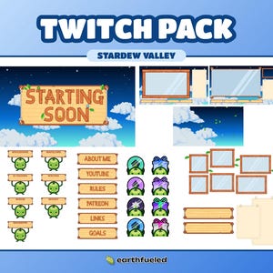 Stardew Valley FULL STREAM PACKAGE (customizable) | Cute Wood, Cloudy ...