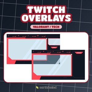 Valorant FULL STREAM PACKAGE (customizable) | Cute Minimal Tech Theme ...
