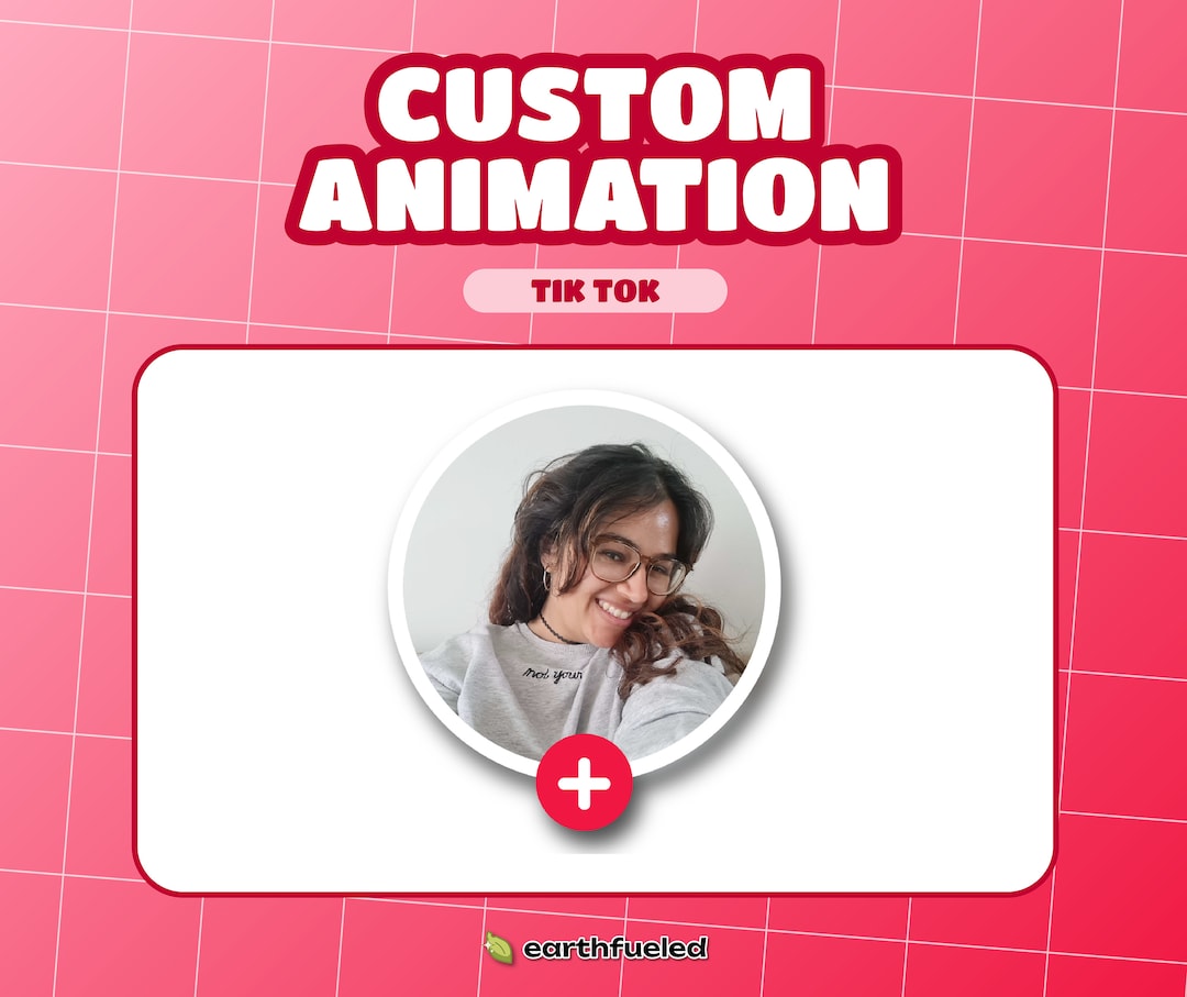 Custom Animated Tik Tok Follow Button | Content Creator Video Overlay ...