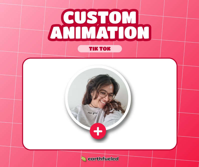 Custom Animated Tik Tok Follow Button | Content Creator Video Overlay ...