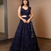 Navy Blue Designer Lehenga for Women Party Wear Bollywood Lengha Sari ...
