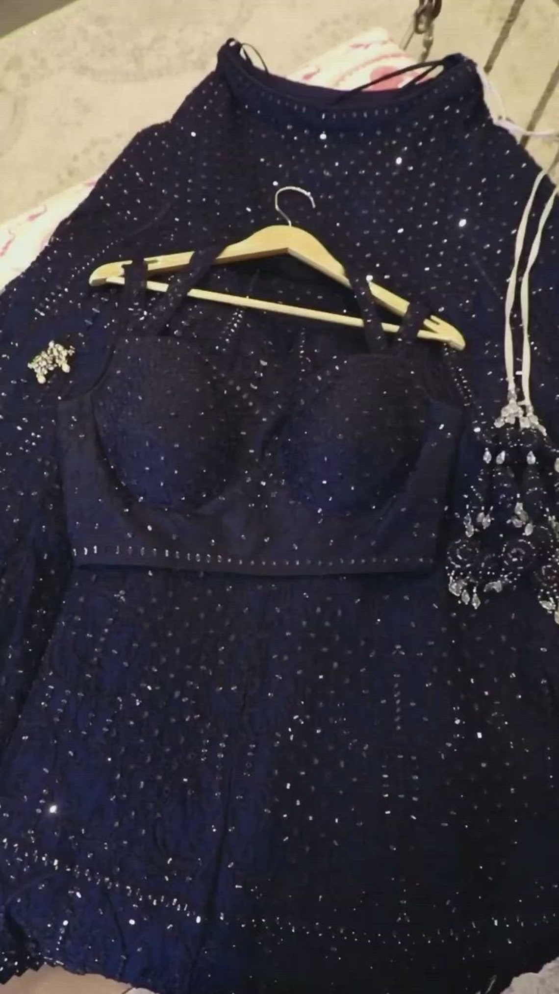 Navy Blue Designer Lehenga for Women Party Wear Bollywood Lengha Sari ...