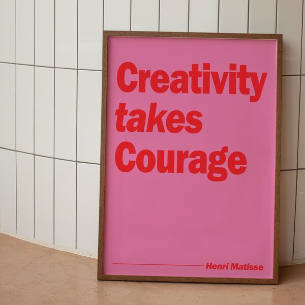 Courage Poster - Etsy