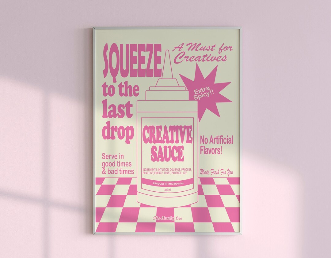 Creative Sauce, Digital Download, Creativity Poster, Creative Quote ...