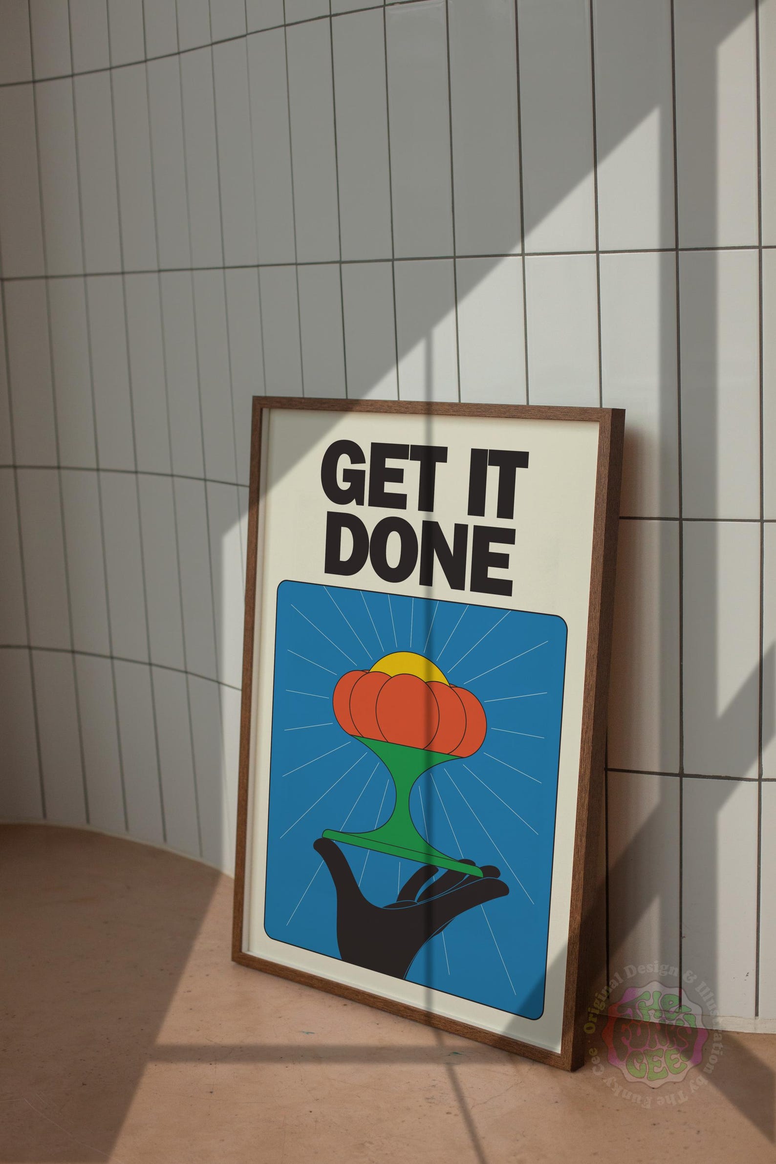 Get It Done Wall Print, Digital Download Print, Colorful Poster, Retro ...
