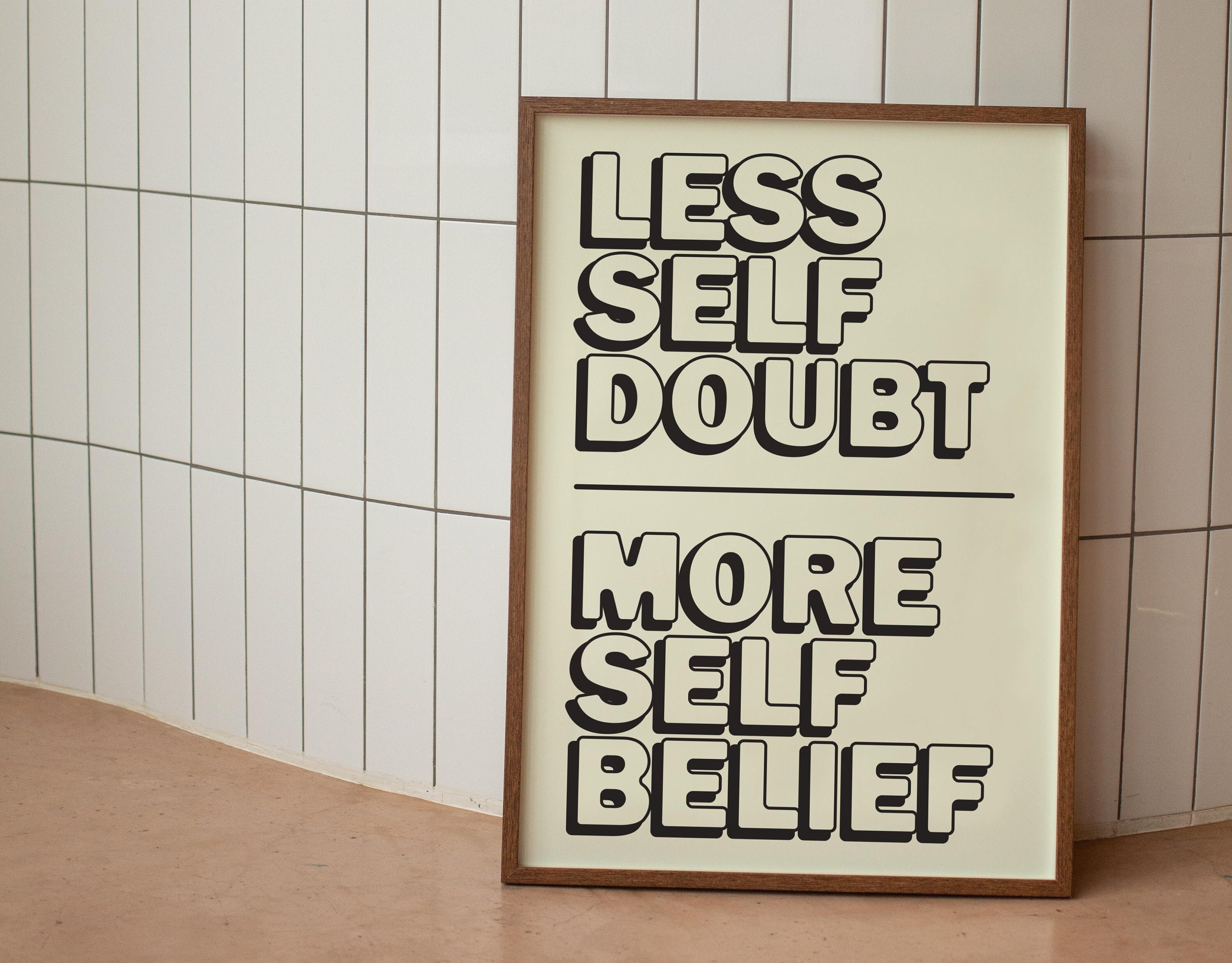 Less is More Motivational Poster Creative Quote Cream Wall - Etsy