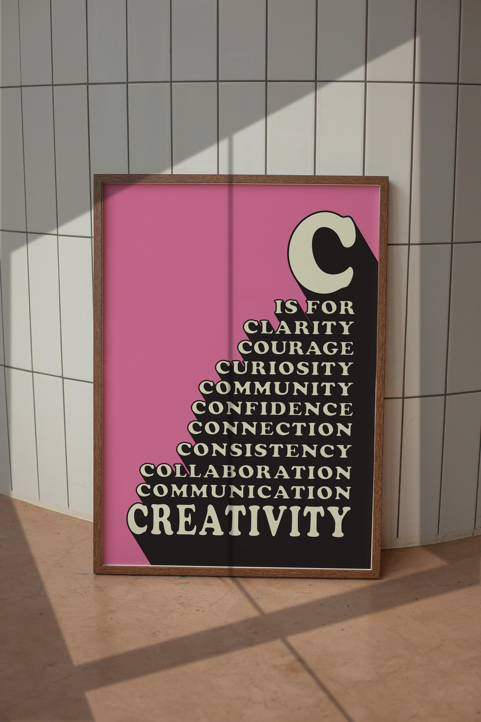 C is for Creativity, Creativity Poster, Creativity Quote, Trendy Retro ...