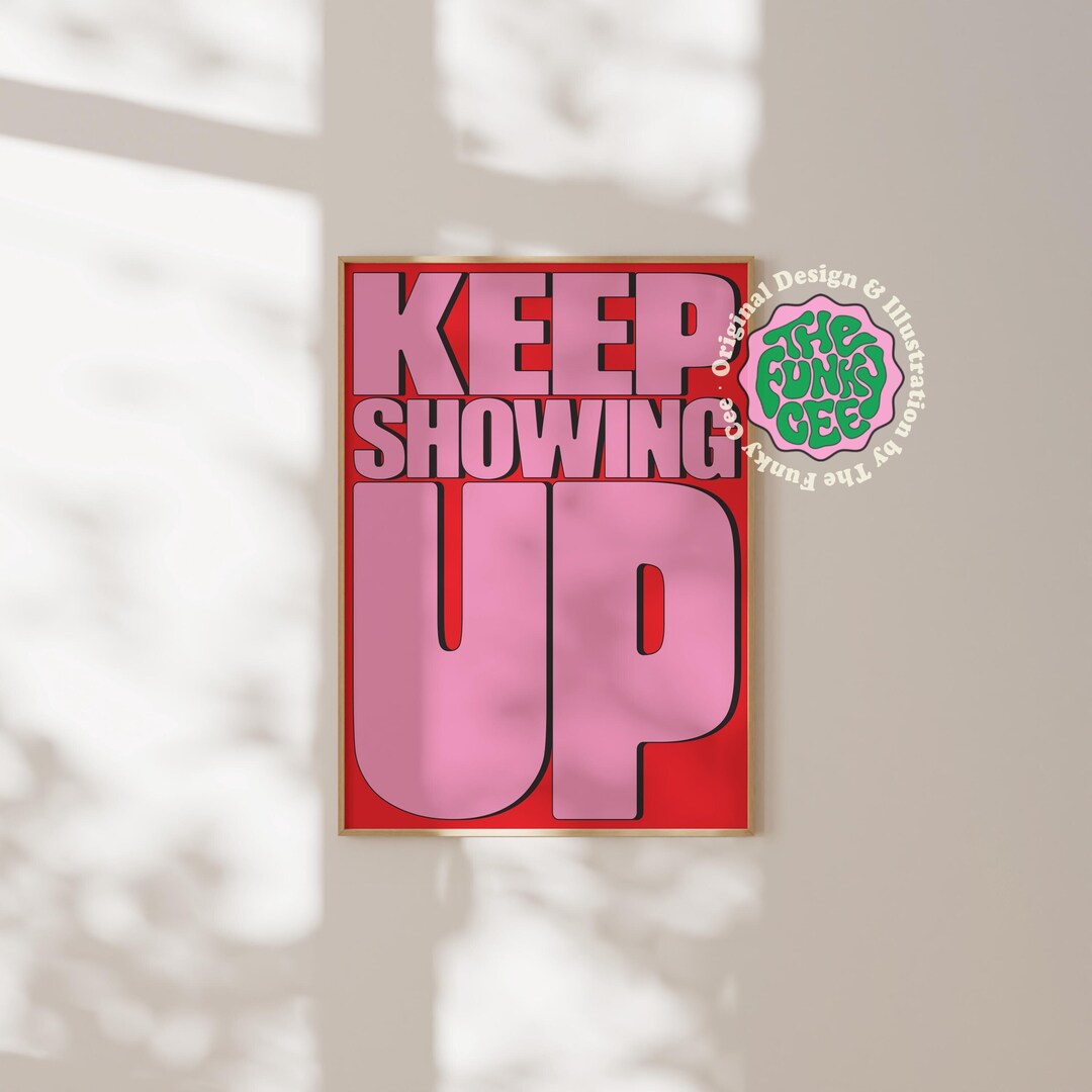 Red Motivational Art Print Trendy Wall Art Bold Typography Posters ...