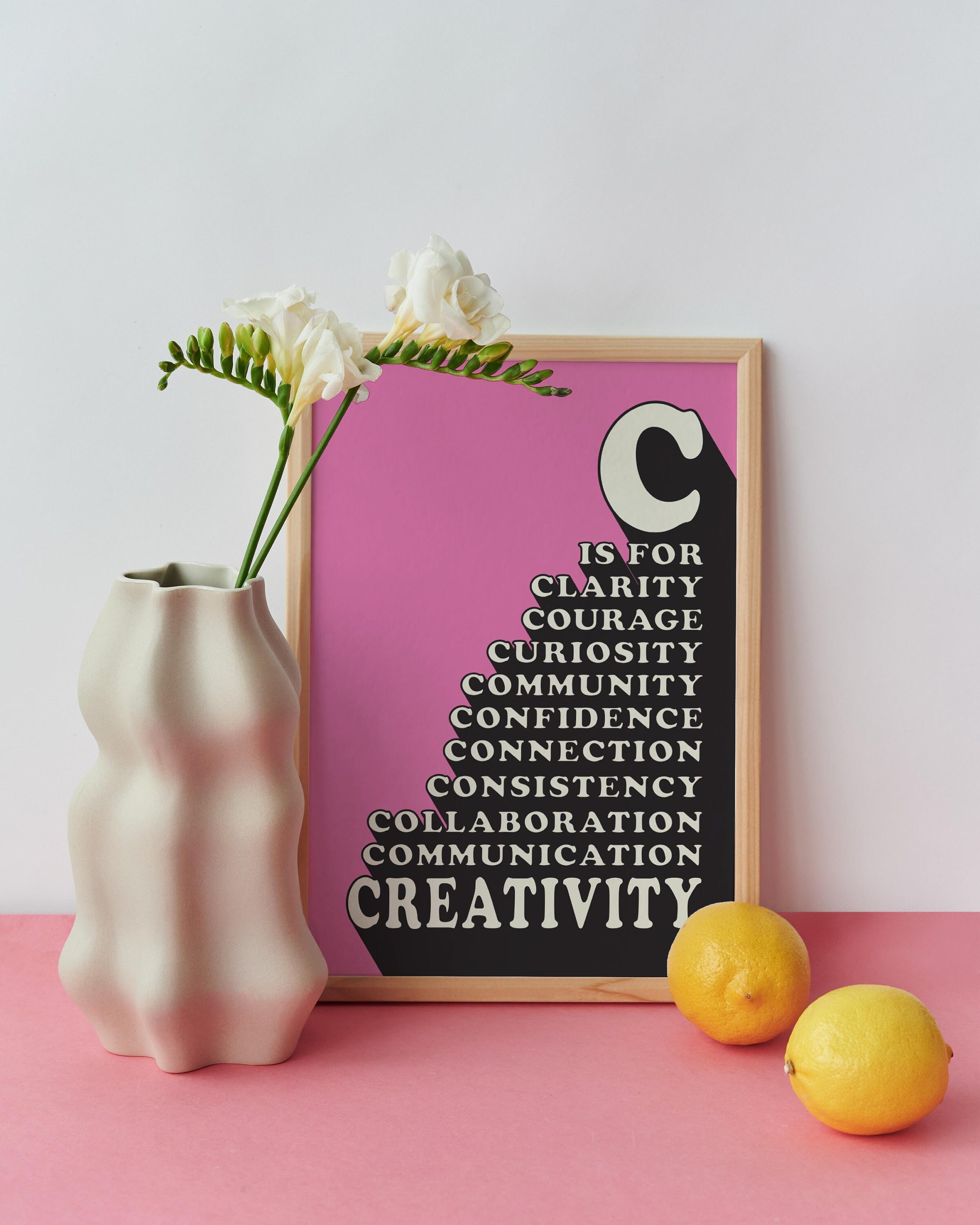 C is for Creativity, Creativity Poster, Creativity Quote, Trendy Retro ...