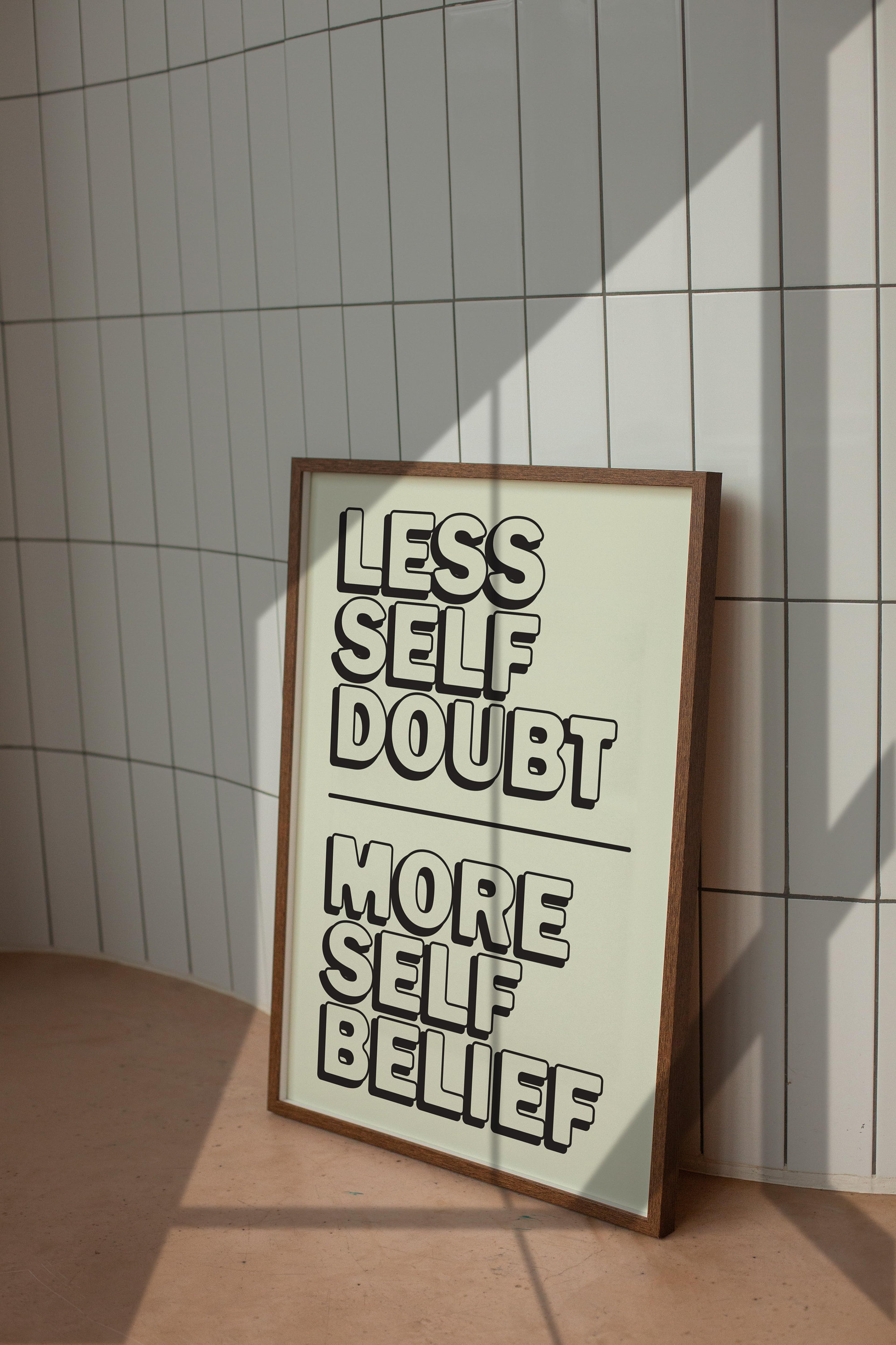 Less is More Motivational Poster, Creative Quote, Cream Wall Art ...