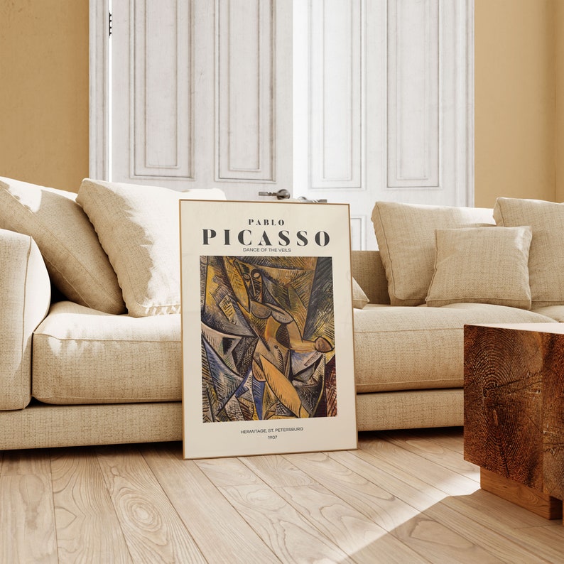 Picasso Exhibition Wall Art Print Neutral Beige Abstract - Etsy