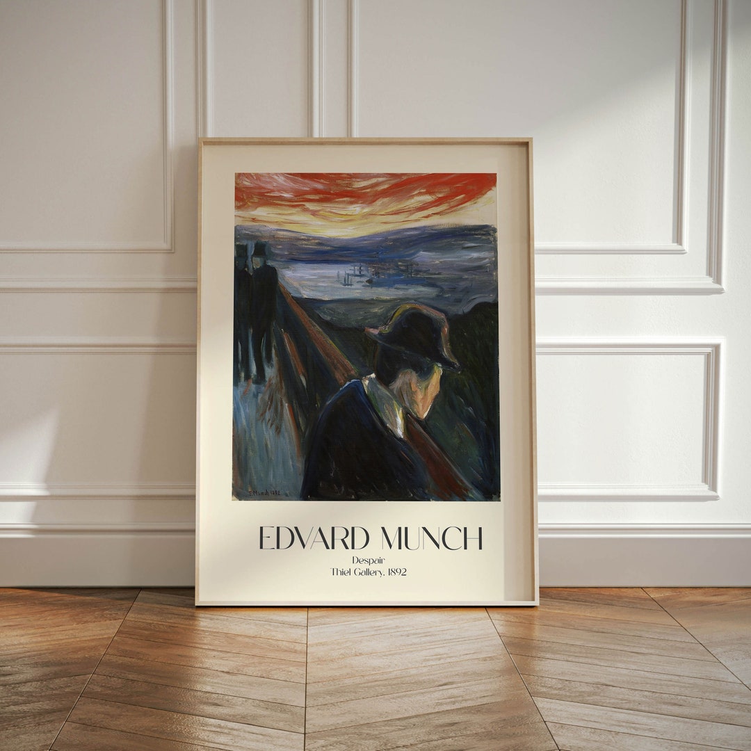 Edvard Munch Exhibition Wall Art Print, the Despair Poster, Minimalist ...