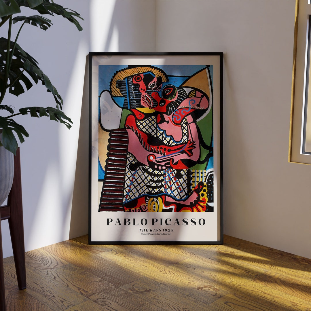 Picasso Exhibition Wall Art Print, Neutral Beige Abstract Vintage ...