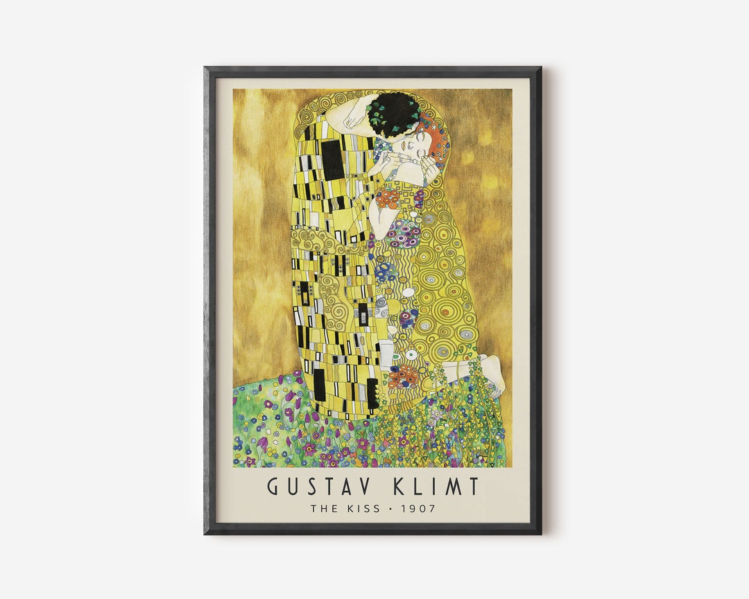 Gustav Klimt Exhibition Poster, Famous Klimt Gallery Wall Art Print ...