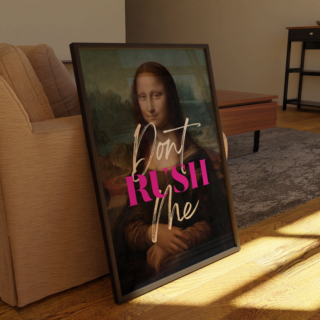 Mona Lisa Exhibition Art Poster Print, Vintage Classic Altered Art ...