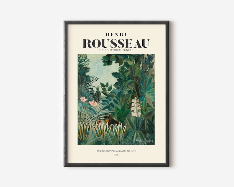 Henri Rousseau Exhibition Poster Famous Gallery Wall Art - Etsy