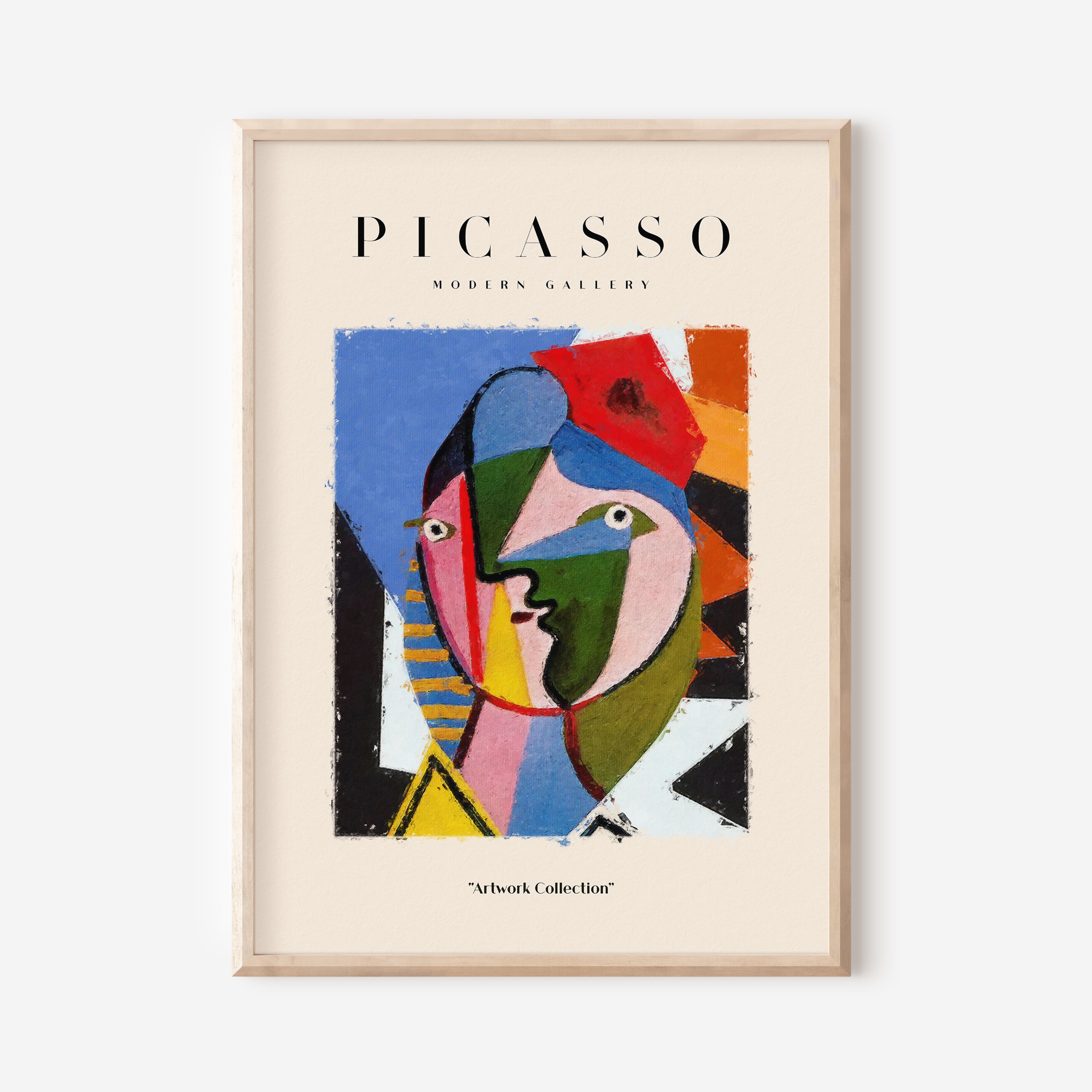 Picasso Exhibition Wall Art Print Neutral Beige Abstract - Etsy