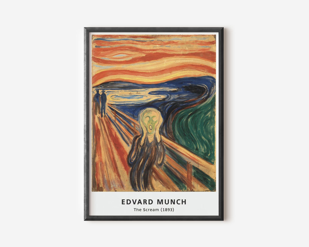 Edvard Munch Exhibition Poster, Famous Gallery Wall Art Print, Munch ...