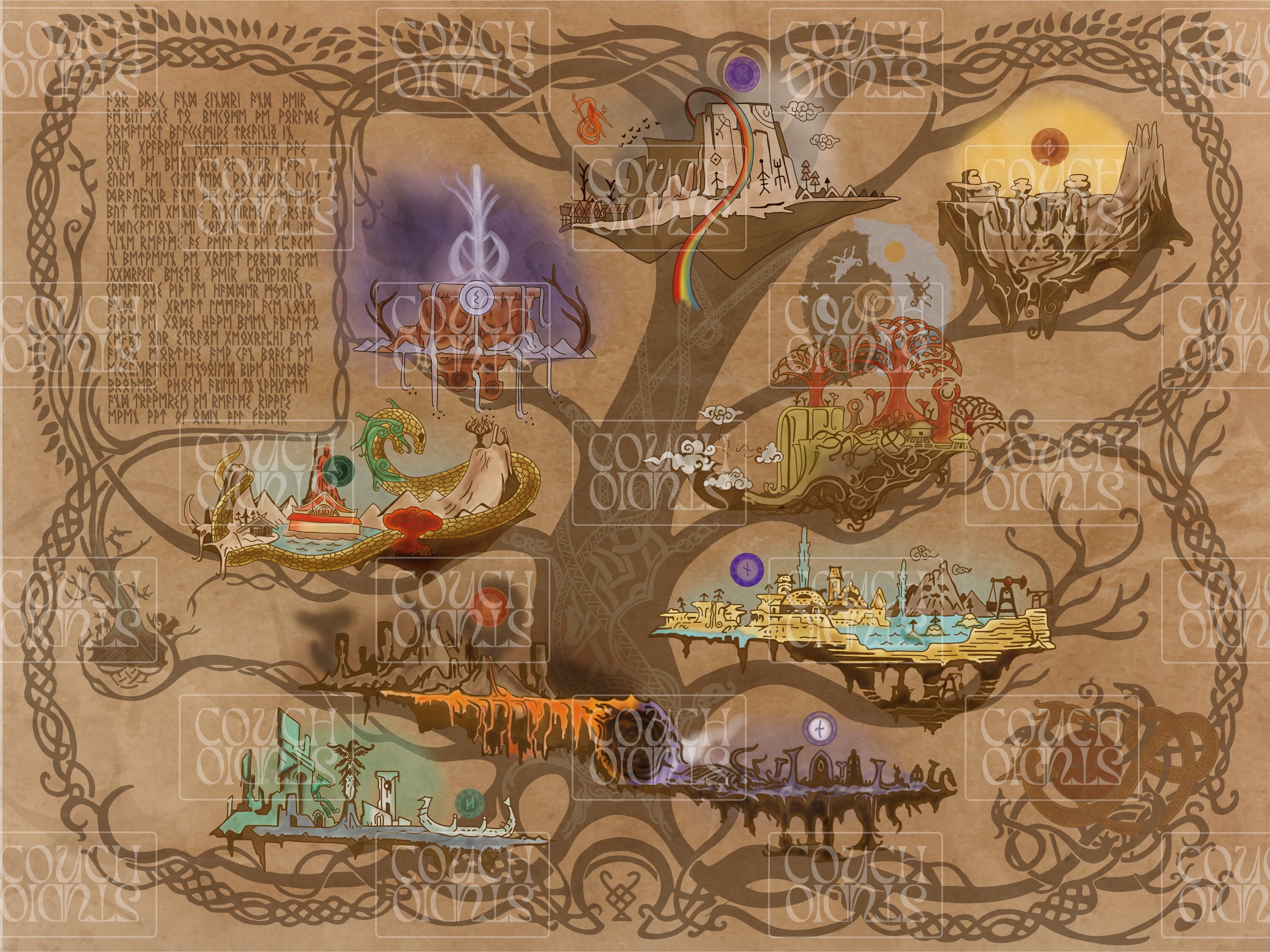 God of War Ragnarok Yggdrasill Map. Jontar Collector Edition. - Etsy ...