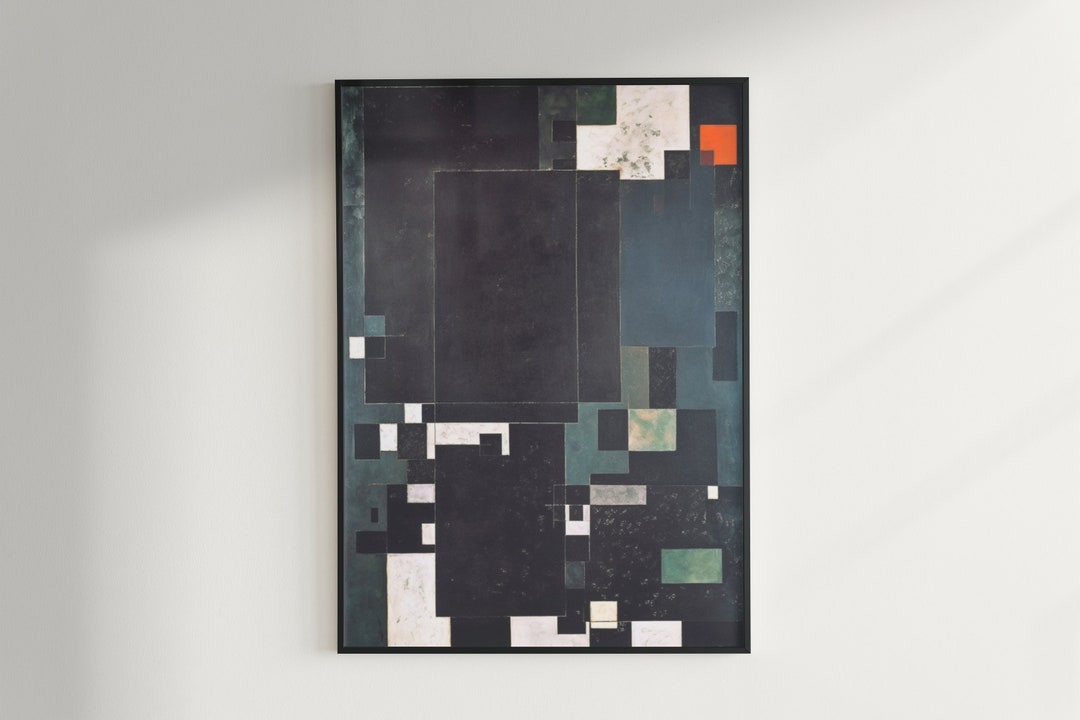 Dark Squares Abstract Art digital Download in All Sizes - Etsy