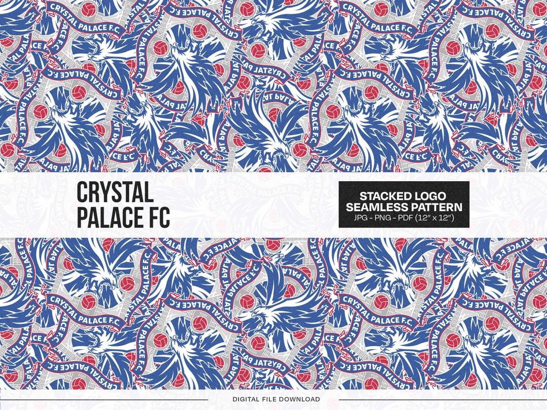 Crystal Palace FC Stacked Logo Pattern Digital Prints Wrapping Paper ...