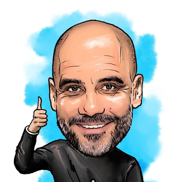 Pep Guardiola Painting - Etsy
