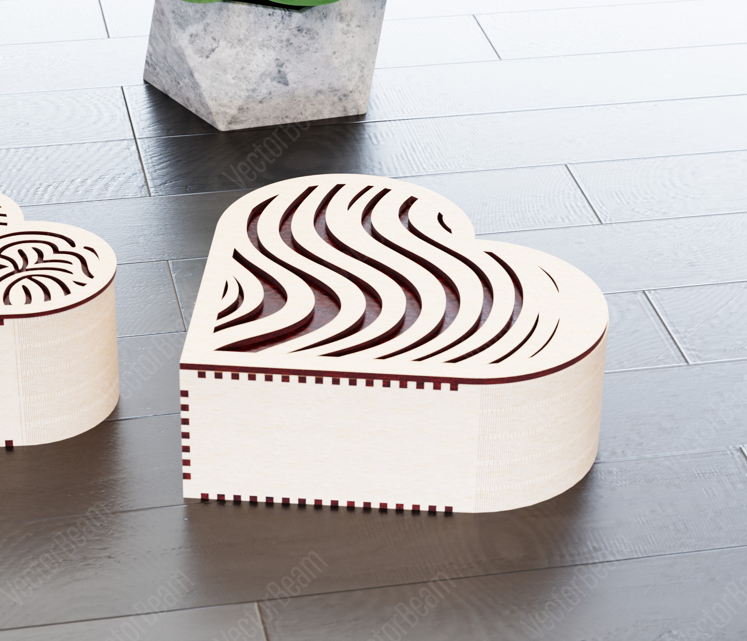 Wooden Heart Box 3 Laser Cut Boxes Gift Wedding Love Box Case - Etsy