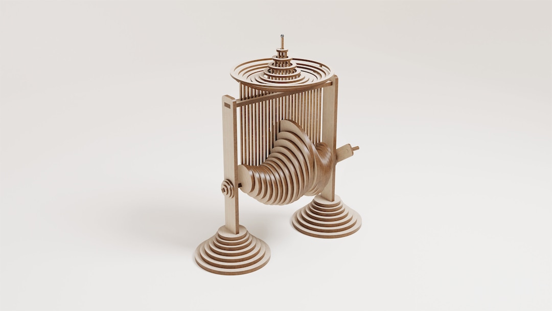 Kinetic Wave Sculpture Laser Automata Laser Cut and Cnc Files Art ...