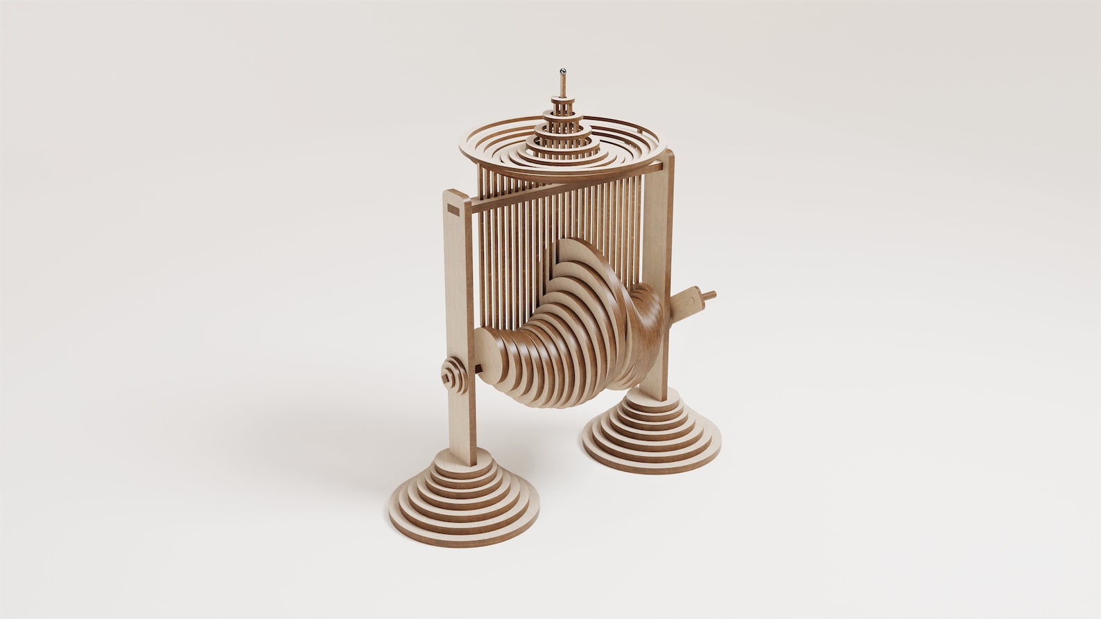 Kinetic Wave Sculpture Laser Automata Laser Cut and Cnc Files Art ...