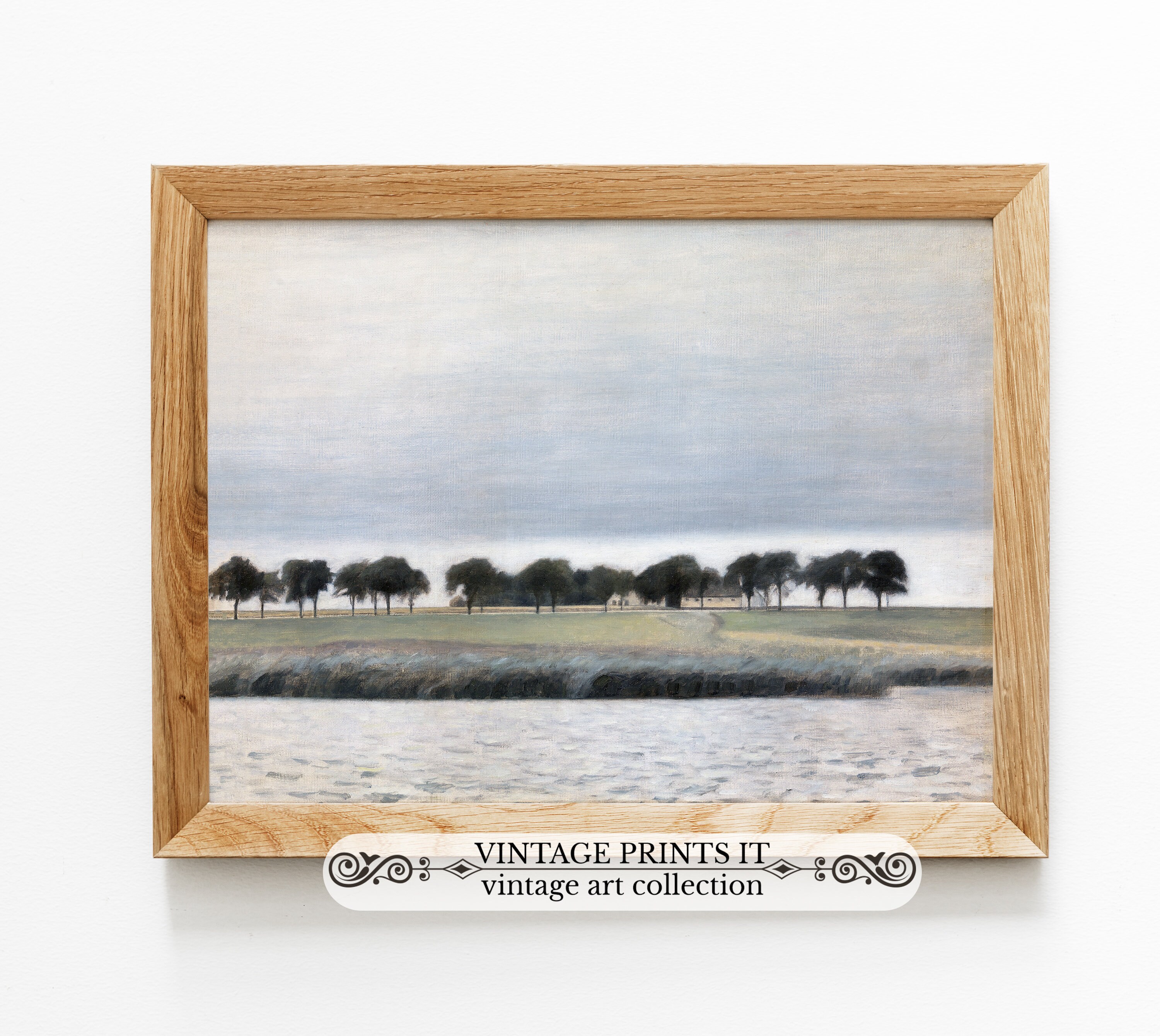 Paintings of Rural Scenery Vintage Minimalism Vintage Prints EN ...