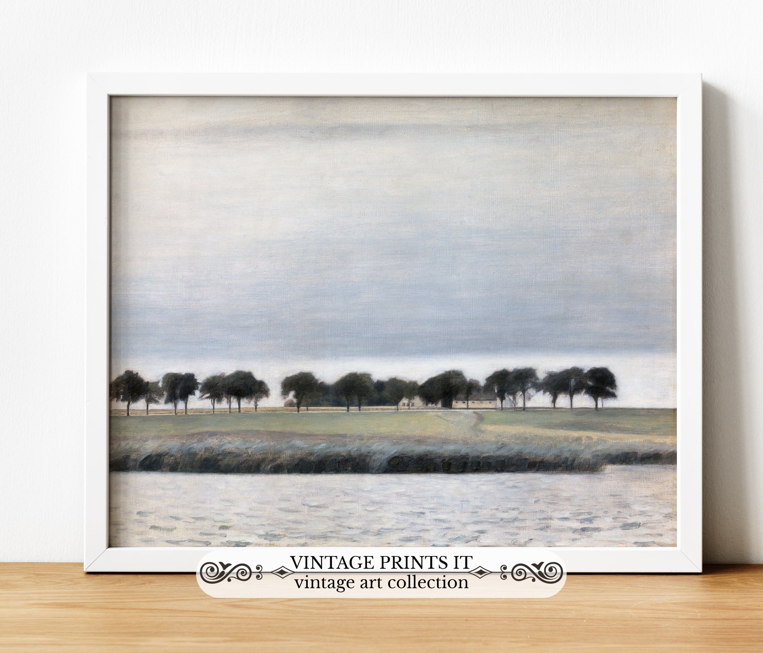 Paintings of Rural Scenery Vintage Minimalism Vintage Prints EN ...