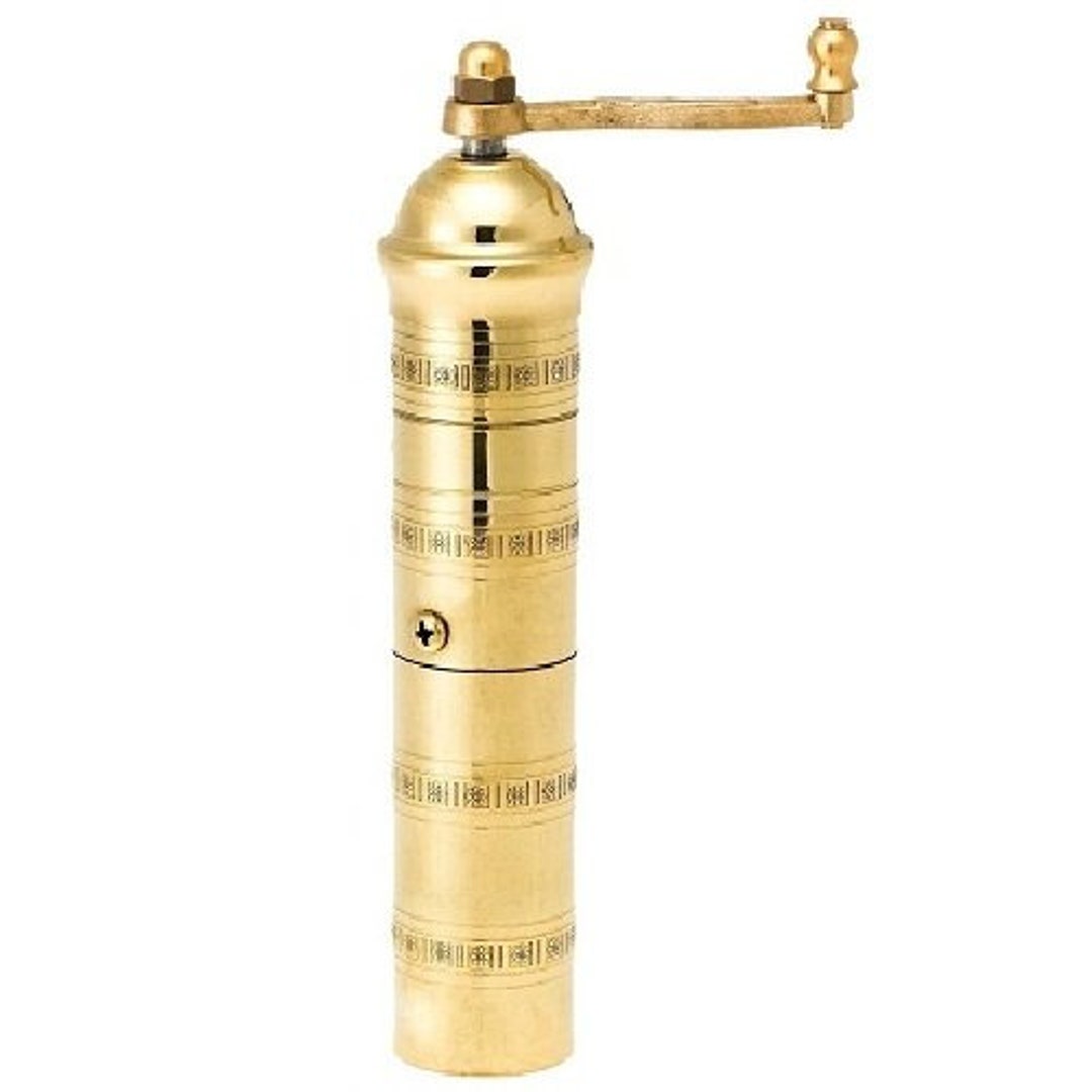 Brass Manual Pepper, Salt, Spice Grinder,traditional Greek Coffee ...